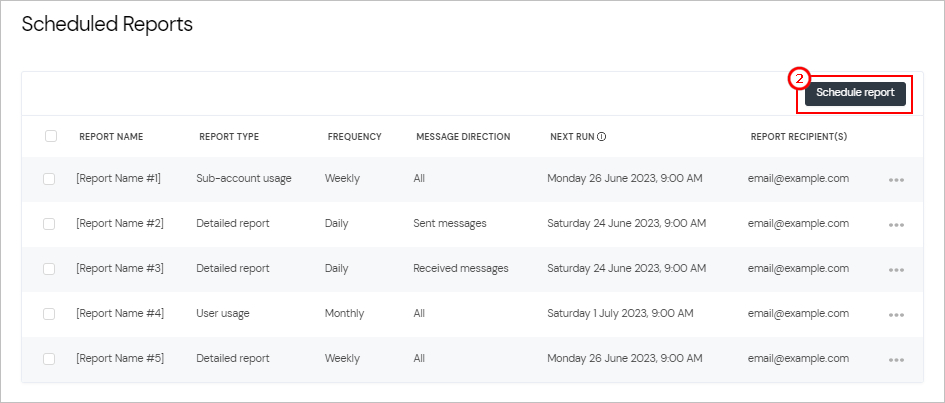Scheduling Reports – eTXT
